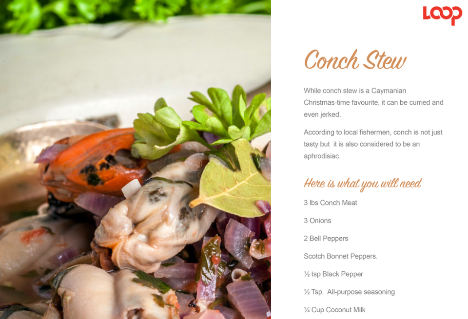 Stew Conch - Loop Cook Book 2017-Cayman