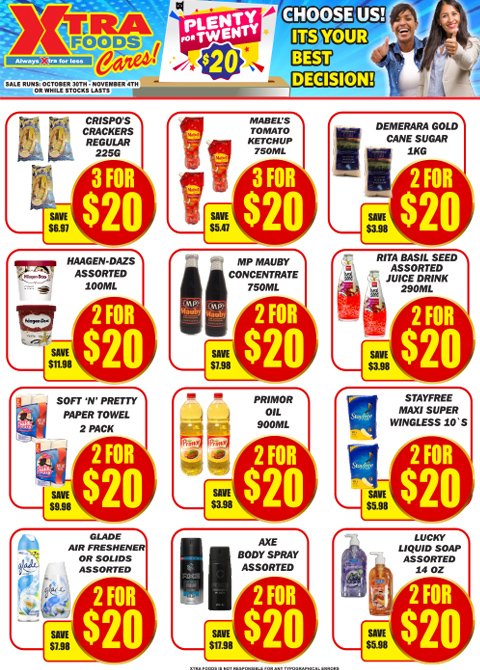 cover - Xtra Foods Plenty for Twenty Oct2019